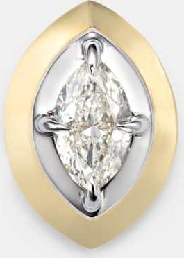 Rainbow K Einzelner Ohrring aus 9kt Gelbgold mit Diamant