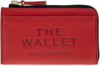 Marc Jacobs Femme, Accessoires, Rouge, Taille: ONE Size Le Porte-Cartes Zippé en Cuir