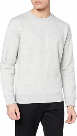 Tommy Jeans Sweat Homme TJM Regular sans Capuche, Gris (Light Grey Heather), 3XL