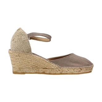 Toni Pons Espadrille Keilabs&auml;tze mit Kn&ouml;chelriemen - - Shoes - Damen - Braun - 39 EU