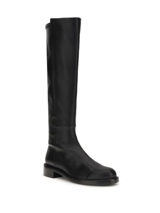 Stuart Weitzman Womens Gisele High Boots Black Calf Leather Bos Taurus