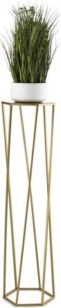 HowHomely Gold Blumenst&auml;nder Metall 100 cm Hoch - Solider Blumenhocker in Sechseckiger Form - Pflanzenst&auml;nder im Loft-Stil f&uuml;r die Innendekoration