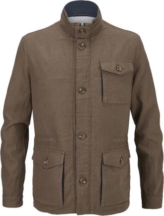 Milestone Sommerliche Field Jacket mit Fishtail-Struktur - - Jackets - Herren - Braun - 3XL