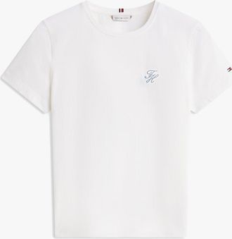 Tommy Hilfiger T-shirt manches courtes en coton m&eacute;lang&eacute;