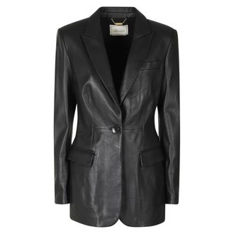 Blumarine Veste droite en nappa - Femme - Vestes - Noir - Taille: 38 FR