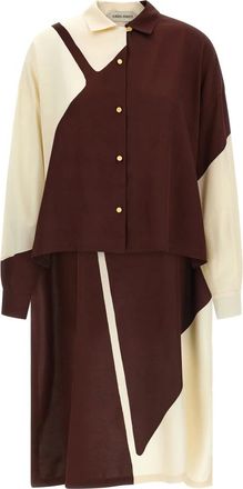 Alberta Ferretti Femme, Robes, Multicolore, Taille: 34 FR Fluid Viscose Shirt Dress