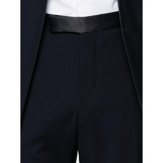 Tagliatore Peak Lapel Double-Breasted Tuxedo - Blue