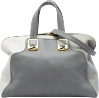 Fendi Pre-owned Cuir sacs-fendi - Femme - Pre-owned - Gris - Taille: ONE Size