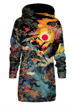 Mr. Gugu & Miss Go Japanese Heron Oversize Hoodie-Kleid