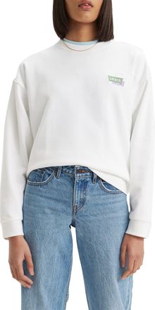 Levi's Damen Graphic Salinas Crew Sweatshirt, Crew Mini Bw Hits Bright White, XS