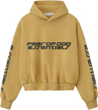 Fear of God Homme, Sweatshirts et sweats &agrave; capuche, Brun, Taille: L Cropped Relaxed Sweat &agrave; capuche
