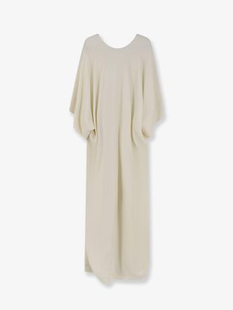Alberta Ferretti Womens Long Viscose Dress Beige