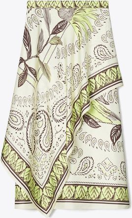 Tory Burch Damen Wickelrock aus Seidentuch