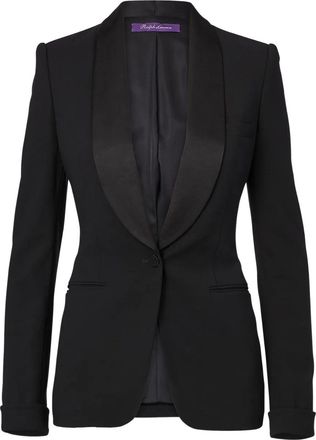 Ralph Lauren Collection blazer en laine à col châle - Noir