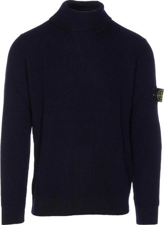 Stone Island Pull Col Rond - Bleu