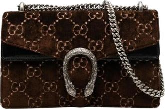 Gucci Pre-owned Velvet Shoulder Bag - - Pre-owned - Damen - Braun - ONE SIZE