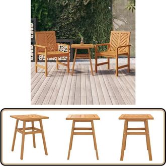 vidaXL Beistelltisch 45x45x60 cm Massivholz Akazie - Holz Tisch - Gartenmöbel - Esszimmertisch - Außenbereich Möbel - Balkonmöbel