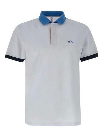 Sun 68 polo à col contrastant - Blanc