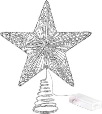 Generic LED Weihnachtsbaumster-Topper - Batteriebetriebenes Glitzerndes Baumlicht-, Harmonische Integration, Heller Feiertagsschmuck | F&uuml;r Hochzeitsfeier B&uuml;ro