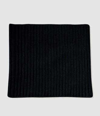 Eric Bompard Tour de Cou à Côtes Cachemire Noir, 12 Fils