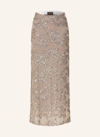 Miss Goodlife Miss Goodlife Mesh-Rock Mit Pailletten beige