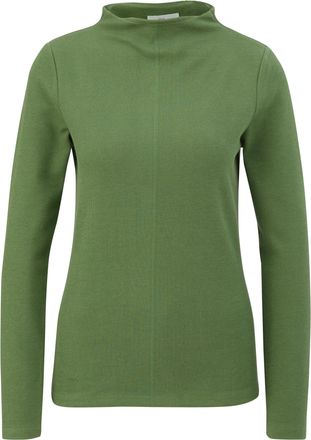 s.Oliver Damen Langarmshirt mit Stehkragen Green, 32