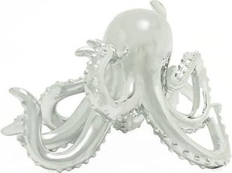 Deco 79 Deco Company Skulptur, Polystone, Silber, 12 W/7 H