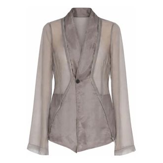 Rick Owens Femme, Vestes, Gris, Taille: 38 FR Stag JKT Blazer