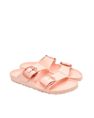 Birkenstock Womens Slides Arizona Eva Light Rose Slippers Flat Shoes