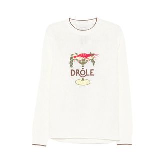 Dr&ocirc;le de Monsieur Rundhalspullover - - Knitwear - Herren - Beige - XL