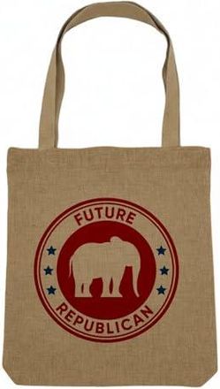 Fabulous Sac Shopping Tote Bag Aspect Lin - Future Republican Politics Humor - Sac de Courses Toile Epaisse 360g Beige Naturel Cabas Port&eacute; Epaule Solide Imprim