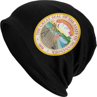 Generic Unisexe Bonnet &Agrave; Revers Minnesota Bonnet dhiver Mode Bonnets Tricot&eacute; Classique Bonnets De Ski pour Quotidien Course Cyclisme