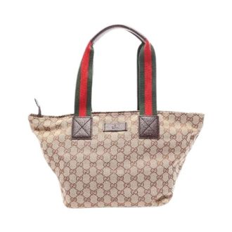 Gucci Pre-owned GG Canvas Leder Tote Bag - - Pre-owned - Damen - Beige - ONE SIZE
