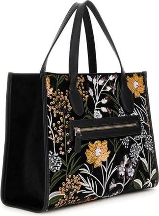 Guess sac à main sac à épaule bandoulière Zalina 2 Compartment Tote Black Multi noir