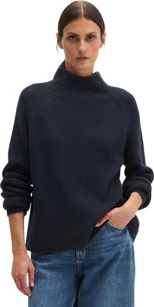 Marc O'Polo Strickpullover MARC OPOLO aus Organic Cotton, Damen, Gr. XXL, blau (martime blau), Obermaterial: 100% Baumwolle, unifarben, Pullover Strickpullover, T