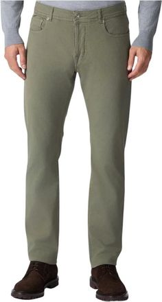 Brooks Brothers Homme, Pantalons, Vert, Taille: W36 Pantalon 5 poches en coton stretch