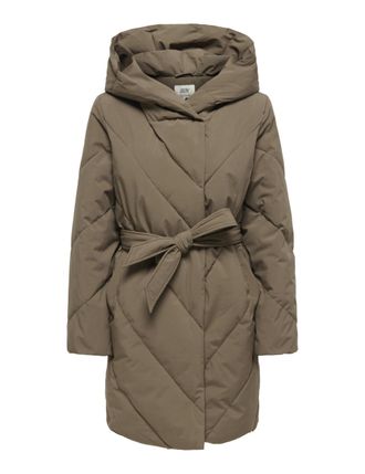 Jacqueline de Yong Jdyvillon Long Hood Belt Puffer Otw Hab