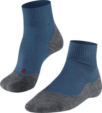 Falke Herren Wandersocken TK5 Wander Short M SSO Wolle Funktionsmaterial antiblasen dünn 1 Paar, Blau (Galaxy Blue 6416), 39-41