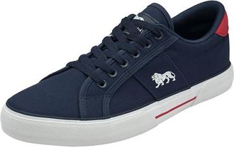 Lonsdale Baskets Stanwick pour Homme, Bleu Marine, Blanc, Rouge, 45 EU