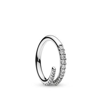 Pandora Offener Ring aus Silber mit klarem Zirkonia - - Accessories - Damen - Grau - 52 MM