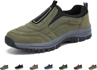 Generic Chaussures orthopédiques pour homme, imperméables à enfiler, confortables et légères, avec soutien de la voûte plantaire, chaussures de marche, Vert, 