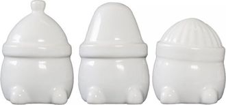 dbkd [W Hipster Triplets Shiny White (3-Pack) one Size - &Oslash; 5,5cm, high 7cm