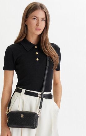 Tommy Hilfiger Handtasche Th Daily Camera Bag Mono AW0AW18414 Schwarz