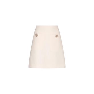 Valentino Garavani Crepe Couture Solid Rock - - Skirts - Damen - Wei&szlig; - S
