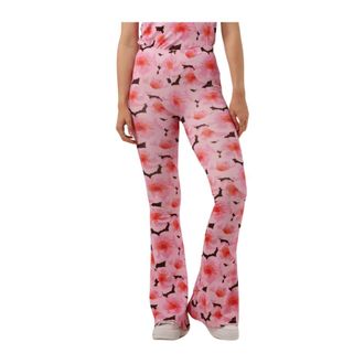 Catwalk Junkie Flared Peony Hose in Rosa - - Trousers - Damen - Rosa - S