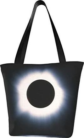 AOOEDM Total Solar Eclipse Sac d&eacute;picerie r&eacute;utilisable Sac &agrave; provisions Sac &agrave; bandouli&egrave;re d&eacute;contract&eacute; Sac &agrave; main pour hommes Femmes Sac de march&eacute; ECO Sac de p