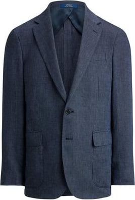 Polo Ralph Lauren Blazer cintr&eacute; en lin m&eacute;lang&eacute;