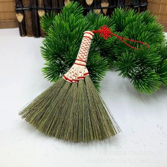 Generic 1Pcs 12cm Reisstrohbesen Mini Stroh Besen kleinen Besen Feger Handbesen Autobesen Besen Handgemacht Handgemachte Nat&uuml;rliche Bambus Besen Staubbesen Ga
