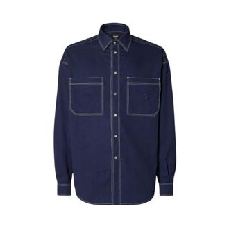 Fendi Herren, Shirts, Blau, XSGr&ouml;&szlig;e