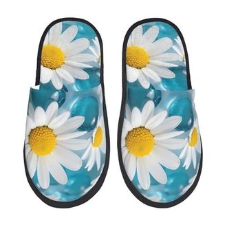 Generic Pantoufles De Maison Marguerites Antid&eacute;rapant Pantoufles DHiver Cozy Chaussons DInt&eacute;rieur Pour Camping Chambre Spa L